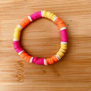 Preppy Neon Clay Bead Bracelets sold as Set or a Single Bracelet - Etsy