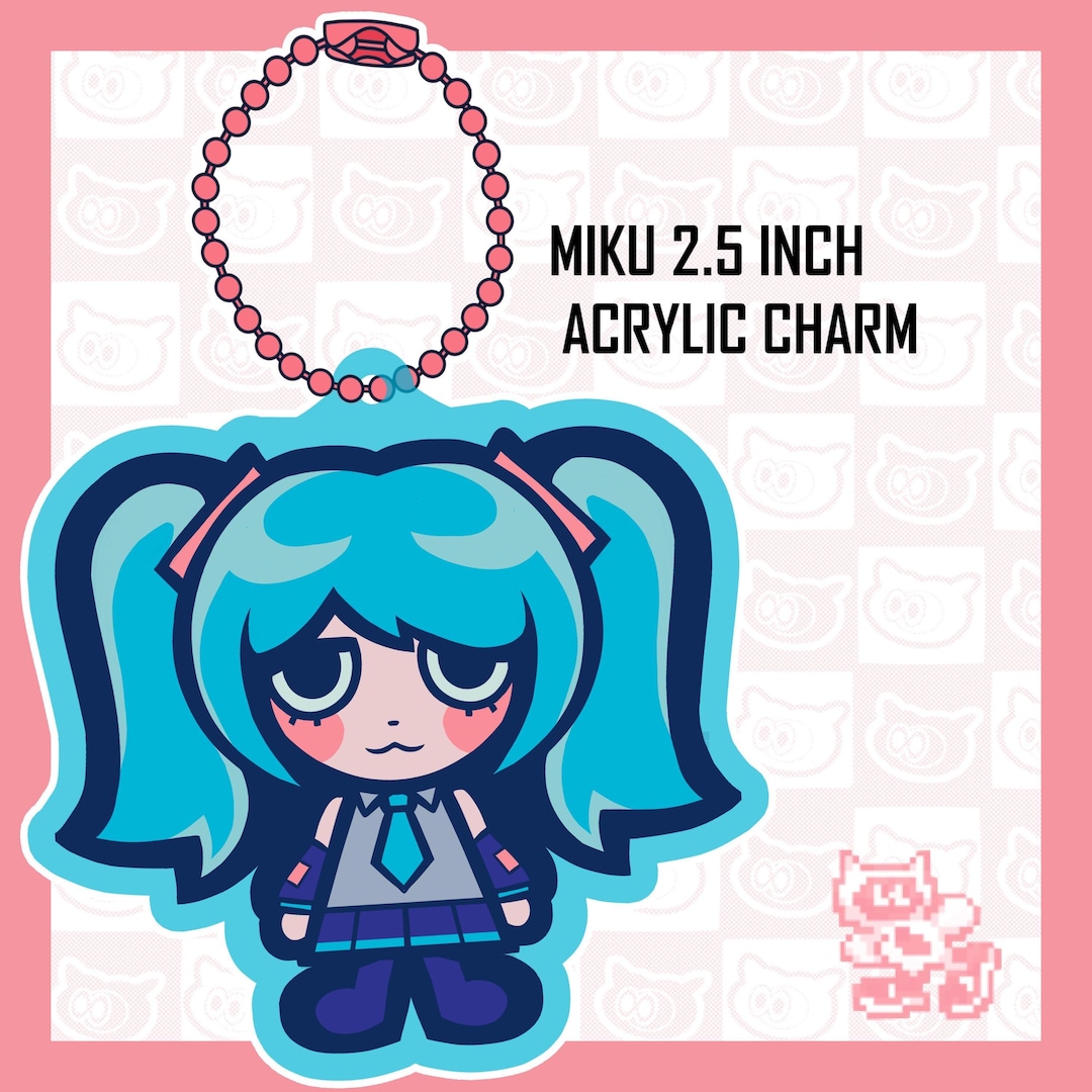Hatsune Miku | Blue Acrylic Keychain | 2.5 Inches | Vocaloid - Etsy