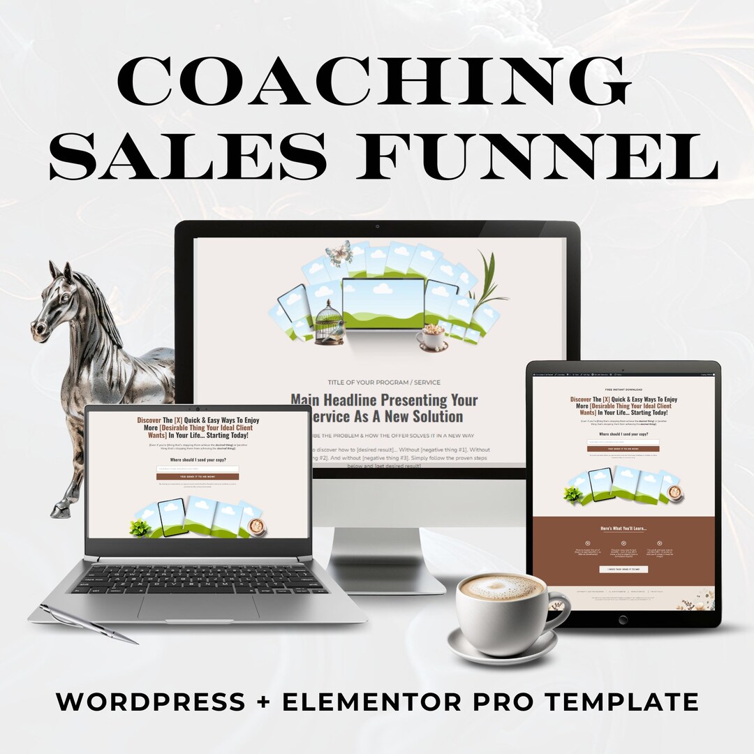 Elementor Sales Funnel Page Template Kit Tripwire Sales Page for ...