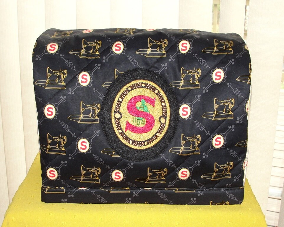 Singer Featherweight Sewing Machine Cover Custom Printed Fabric Singer ...