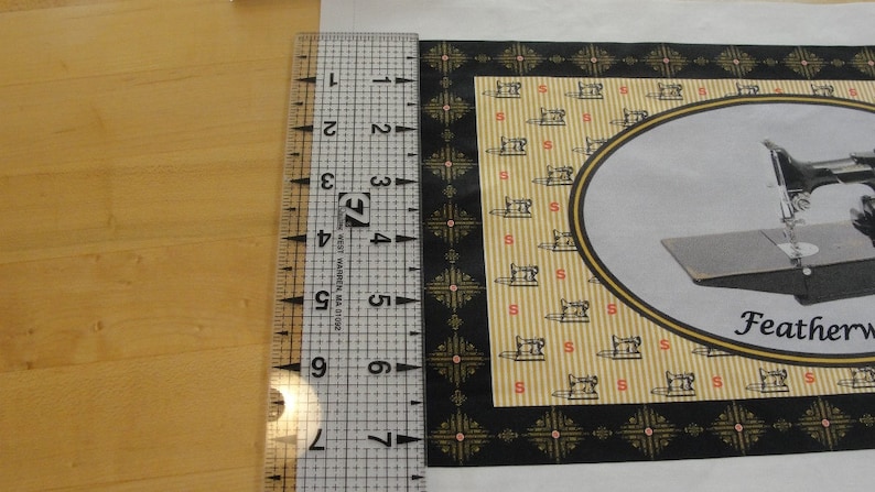 Panel Set (2) Custom Featherweight Sewing Machine Themed Cotton Panel ...