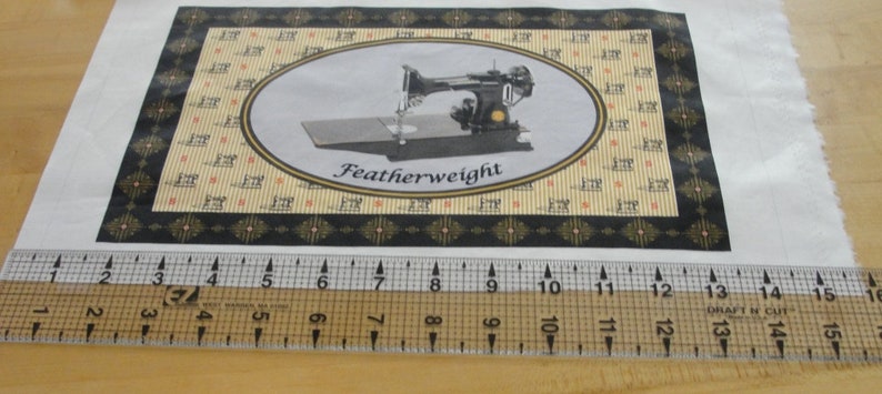 Panel Set (2) Custom Featherweight Sewing Machine Themed Cotton Panel ...