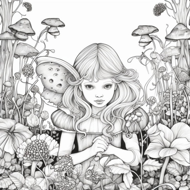 Fairycore Printable Coloring Pages - Etsy