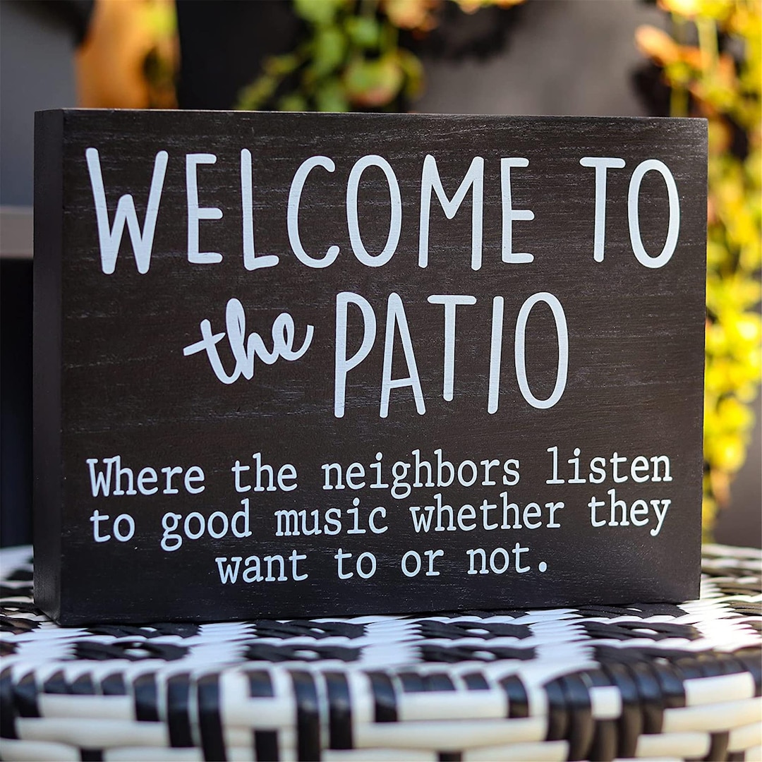 Outdoor Patio Decor - Welcome to the Patio Wood Sign 6x8 In - Etsy