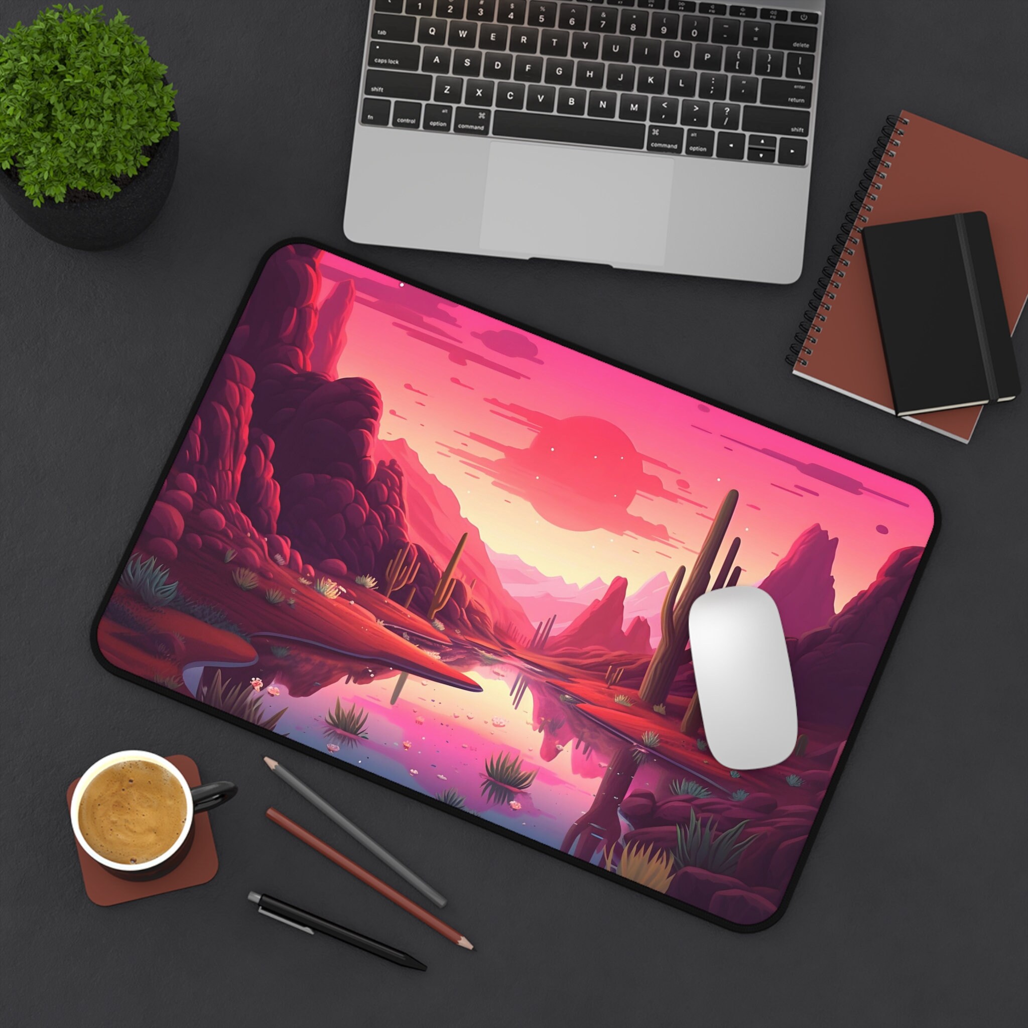 Studio Ghibli Inspired Anime Desk Mat Desert Landscape - Etsy