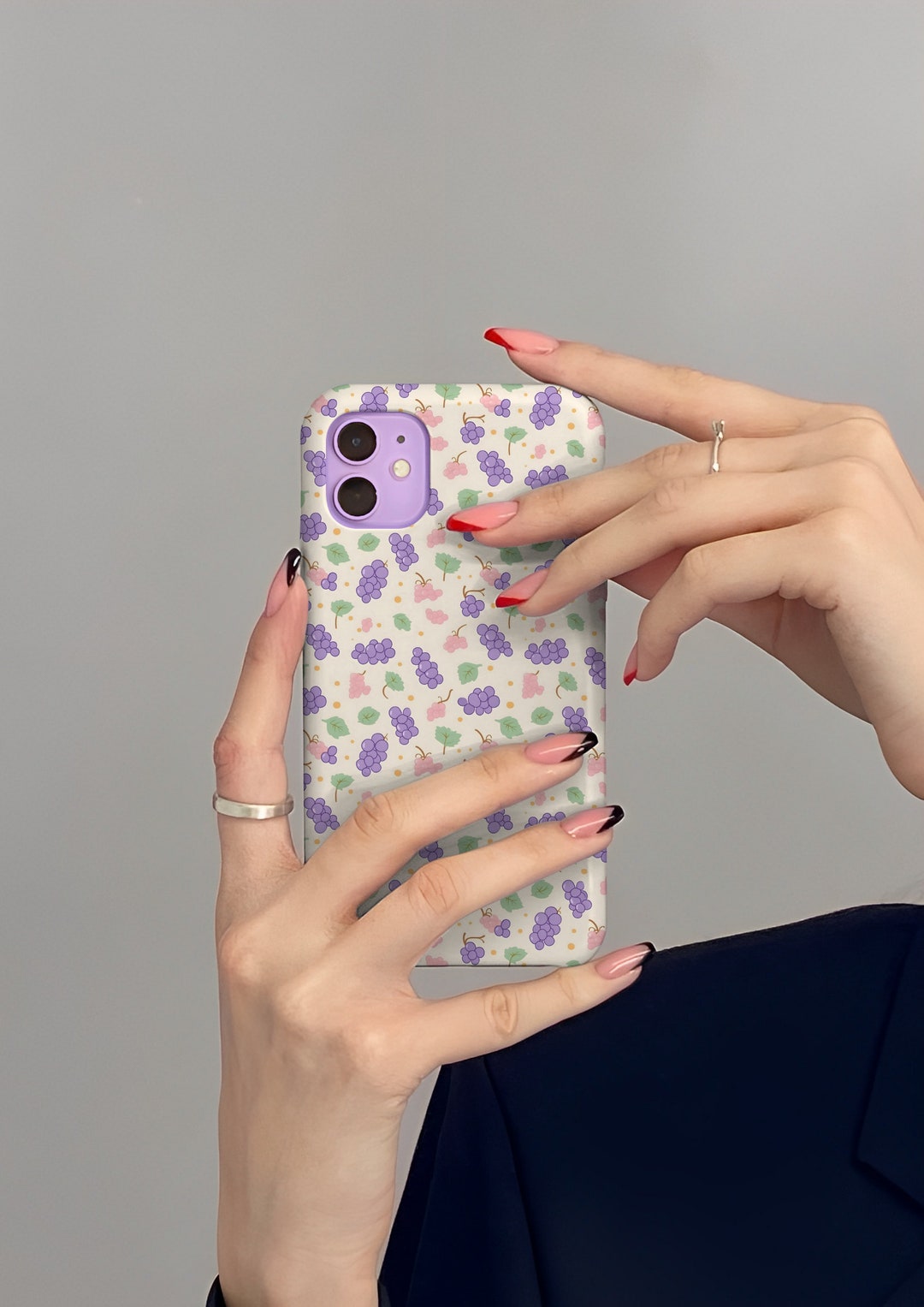 Grape Fusion: Aesthetic Fruity Lofi Summer Design Phone Case for iPhone ...