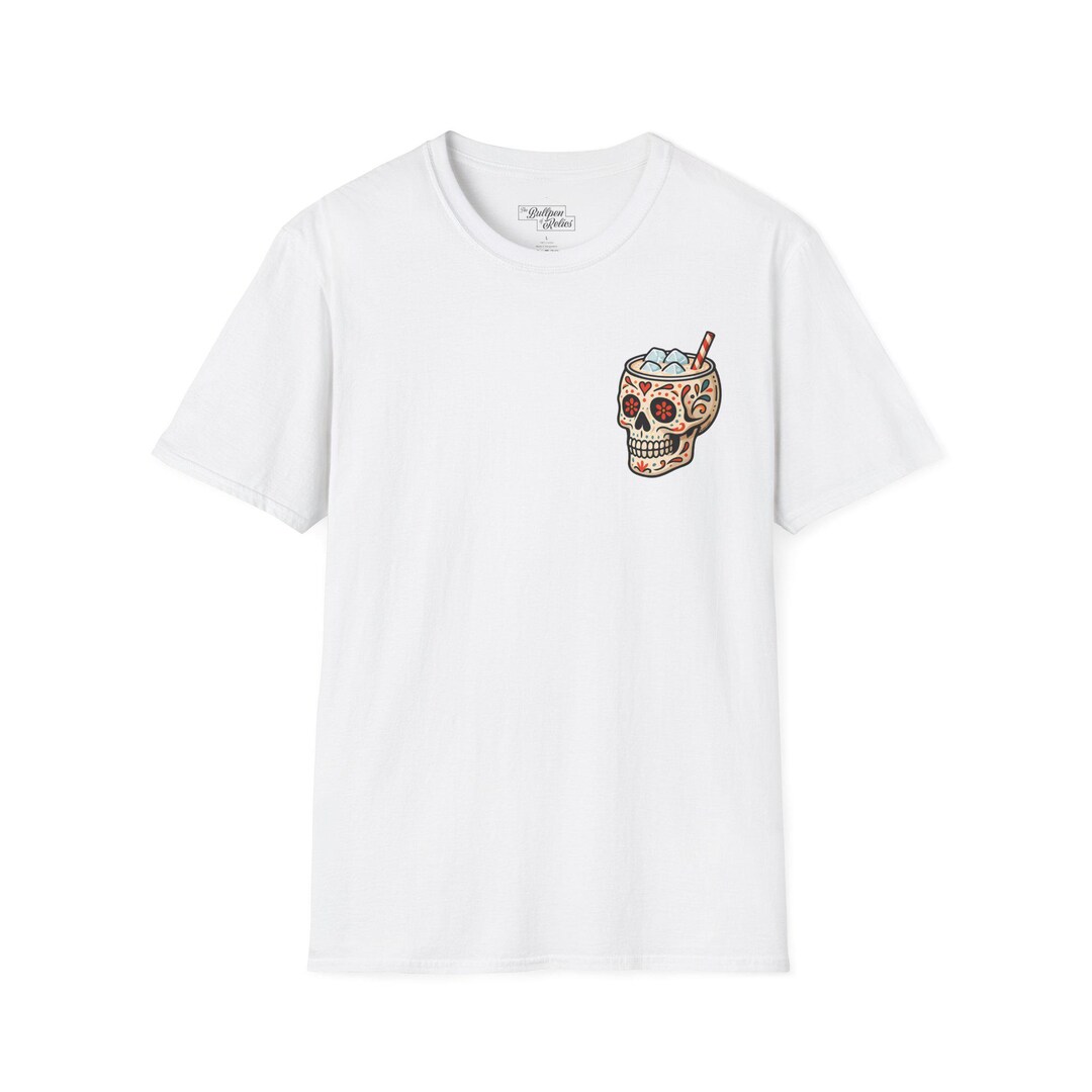Horchata Sugar Skull Tee (back Print) - Etsy