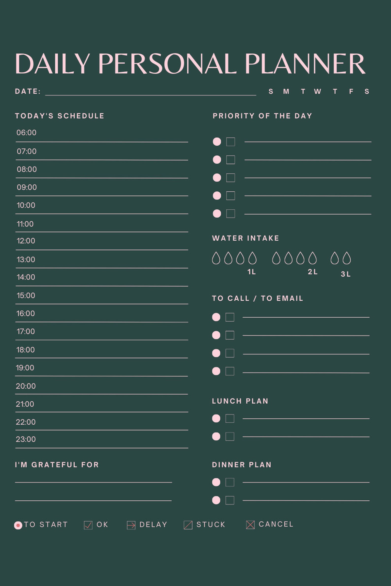 Daily Planner for a Busy Woman - Etsy
