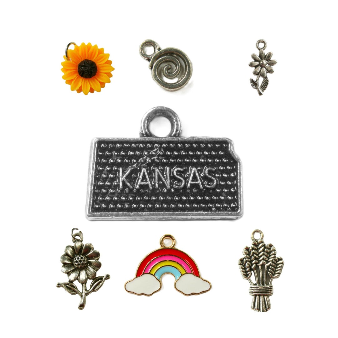 Kansas Themed Stitch Marker Set, Progress Keeper Gift for Kansas State ...