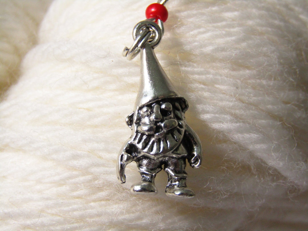 Gnome Stitch Marker, Garden Gnome Progress Keeper, Gnome Knitting Gift ...