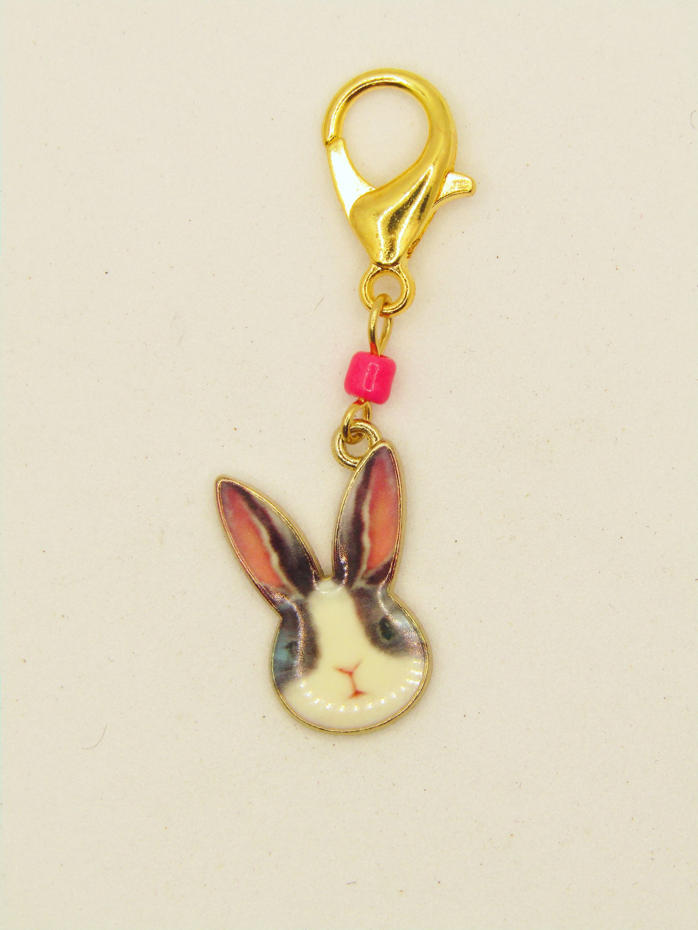 Bunny Stitch Marker, Dutch Rabbit Progress Keeper, Bunny Rabbit Crochet ...