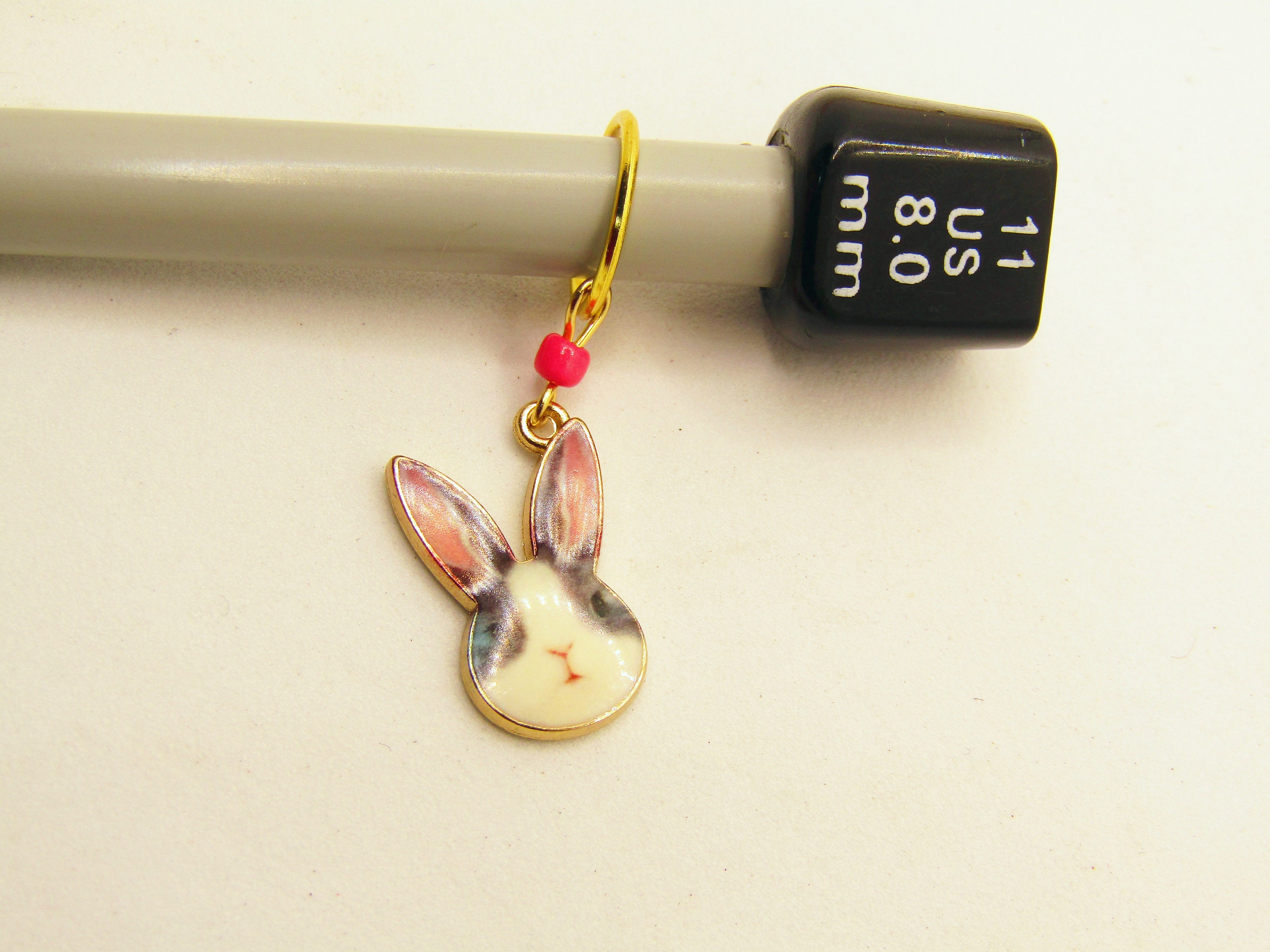 Bunny Stitch Marker, Dutch Rabbit Progress Keeper, Bunny Rabbit Crochet ...