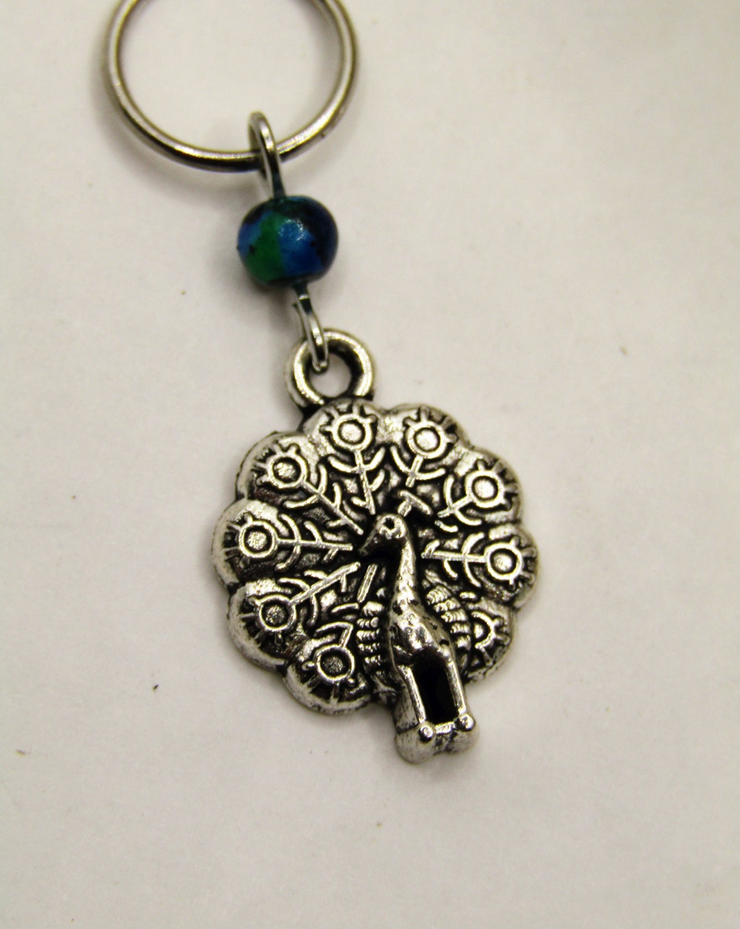 Peacock Stitch Marker, Peahen Progress Keeper, Knitting Gift for ...