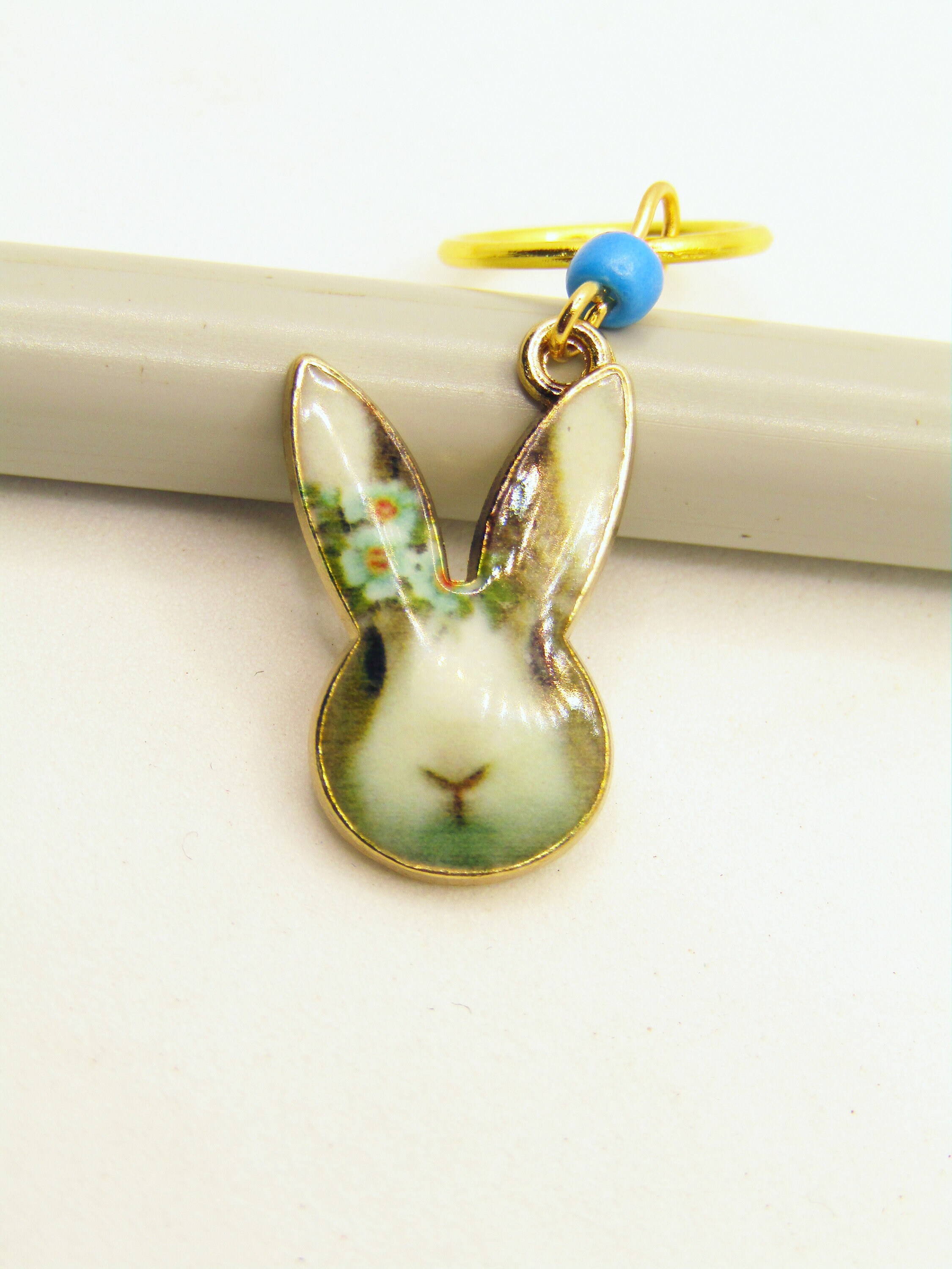 Bunny Stitch Marker, Rabbit Progress Keeper, Bunny Rabbit Crochet ...