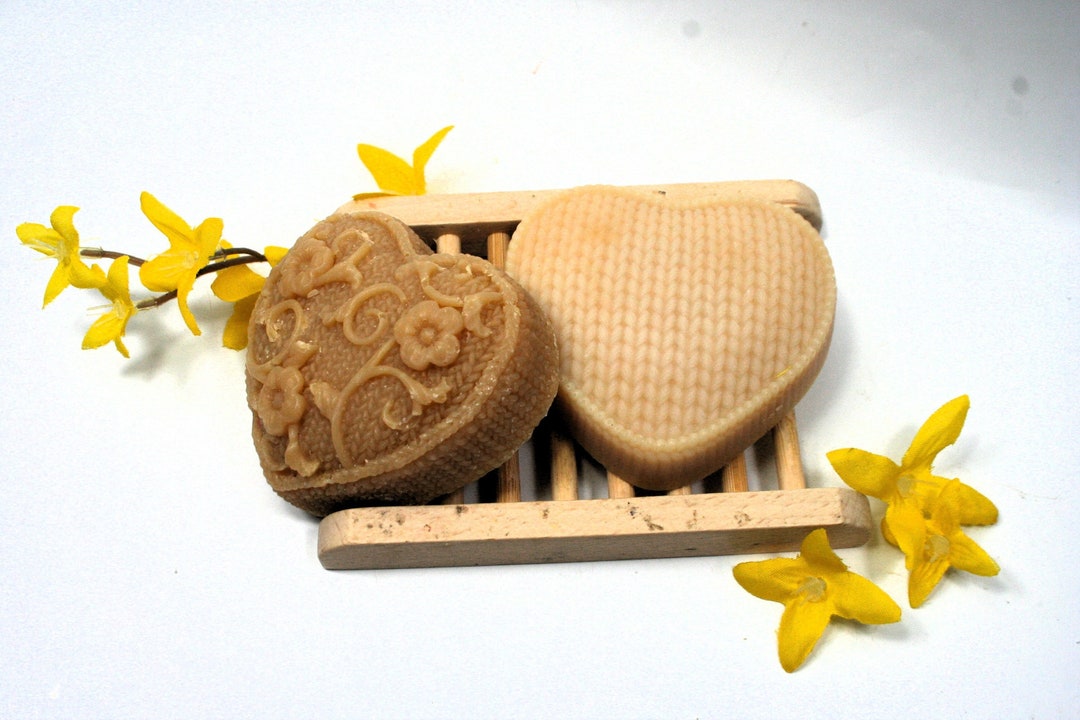 Heart Shaped Yarn-themed Soap Set of 2 Knit-themed Soaps, Yarn Gift for ...
