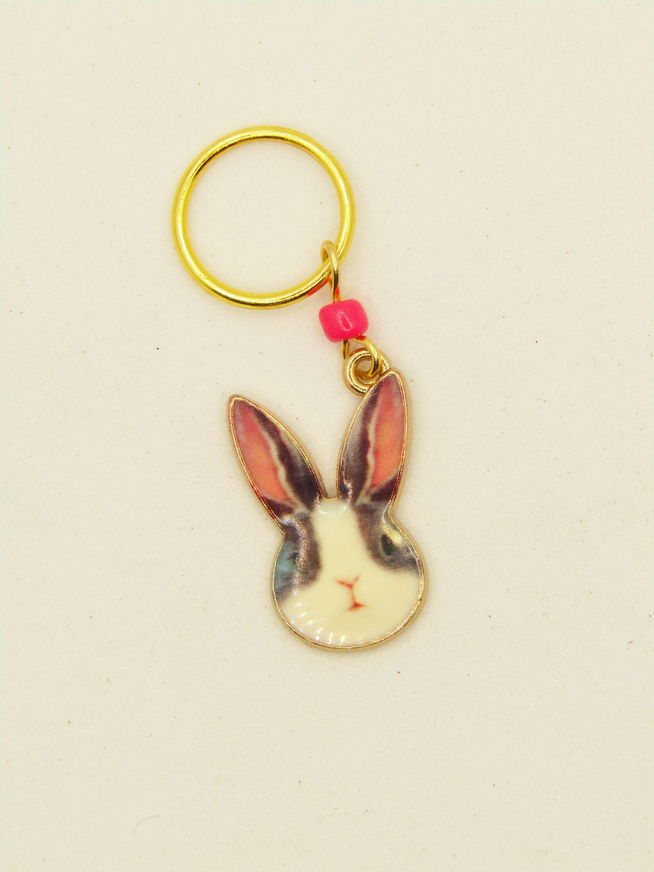 Bunny Stitch Marker, Dutch Rabbit Progress Keeper, Bunny Rabbit Crochet ...