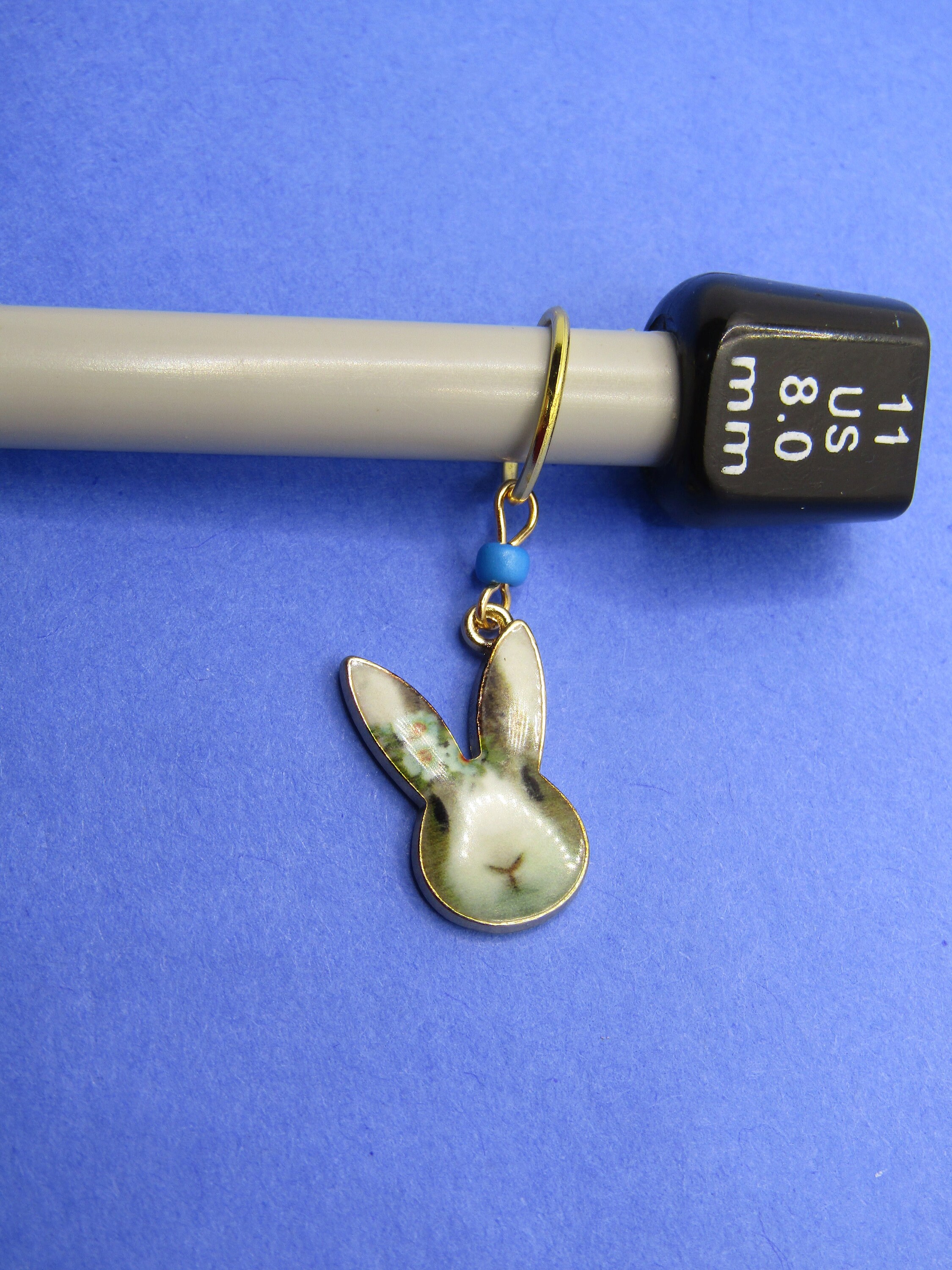 Bunny Stitch Marker, Rabbit Progress Keeper, Bunny Rabbit Crochet ...
