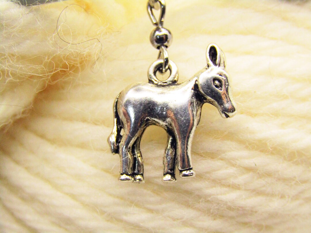 Donkey Ring Marker, Miniature Donkey Progress Keeper, Stitch Marker ...