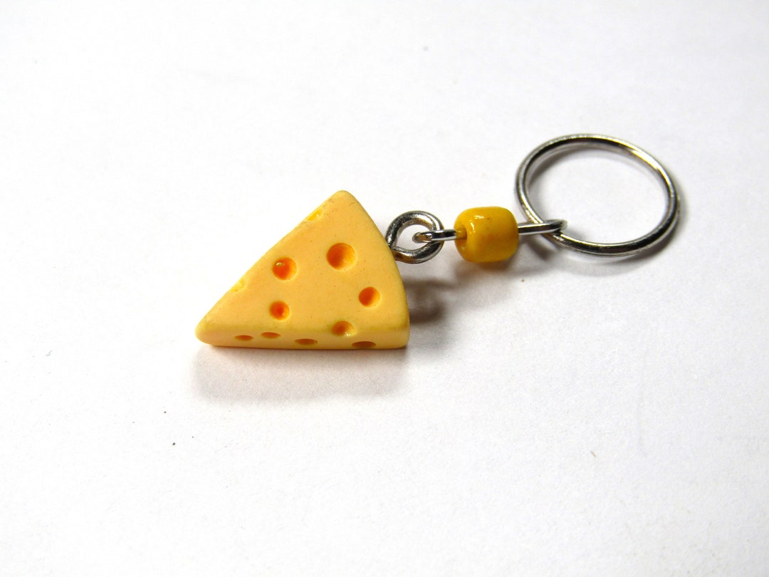 Wedge of Cheese Stitch Marker, Yellow Cheese Progress Keeper, Fun Food ...