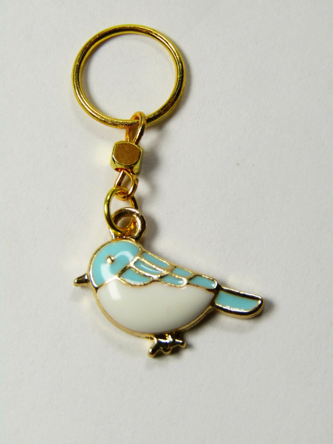 Bird Stitch Marker, Little Blue Bird Progress Keeper, Bird Gift for ...