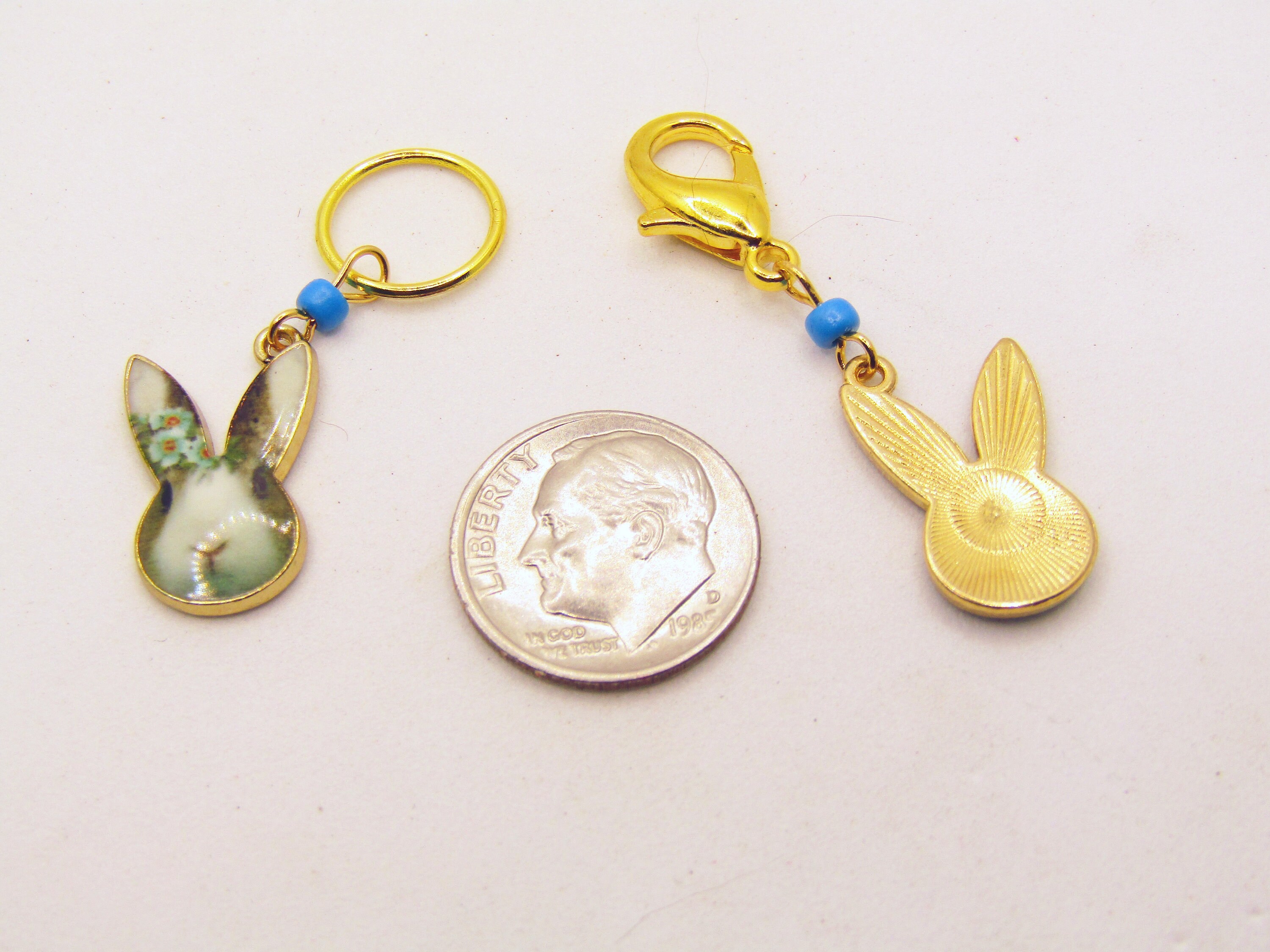 Bunny Stitch Marker, Rabbit Progress Keeper, Bunny Rabbit Crochet ...