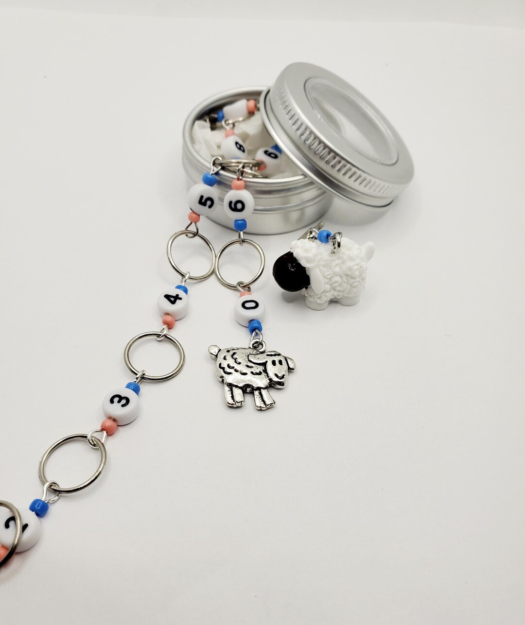 Sheep Snag-free Chain Row Counter Gift for Knit or Crochet, Wooly Sheep ...