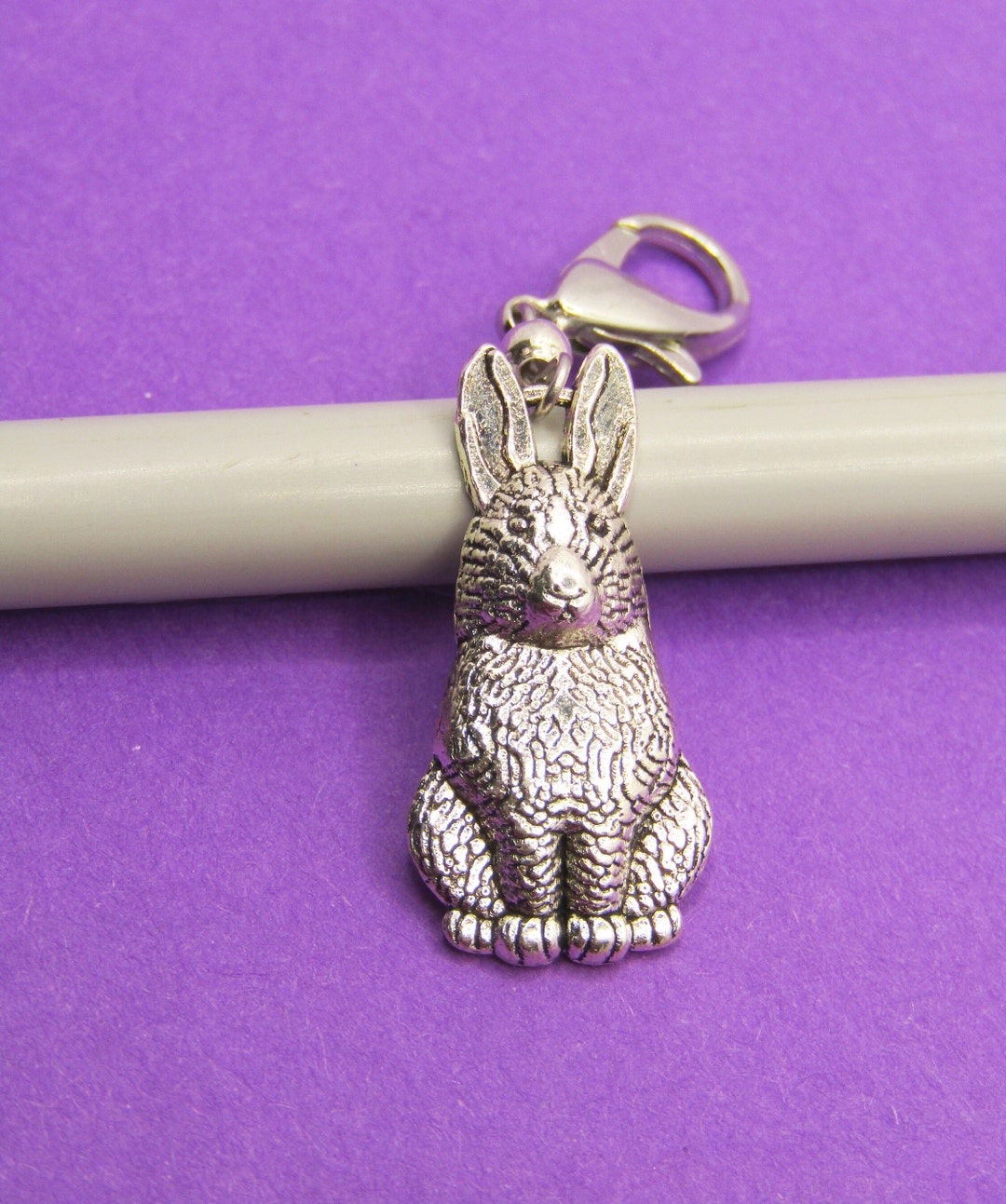 Bunny Stitch Marker, Rabbit Progress Keeper, Bunny Rabbit Crochet ...