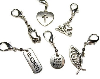 Armor of God Stitch Markers, Set of 6 Religious Themed Lobster Clasp ...