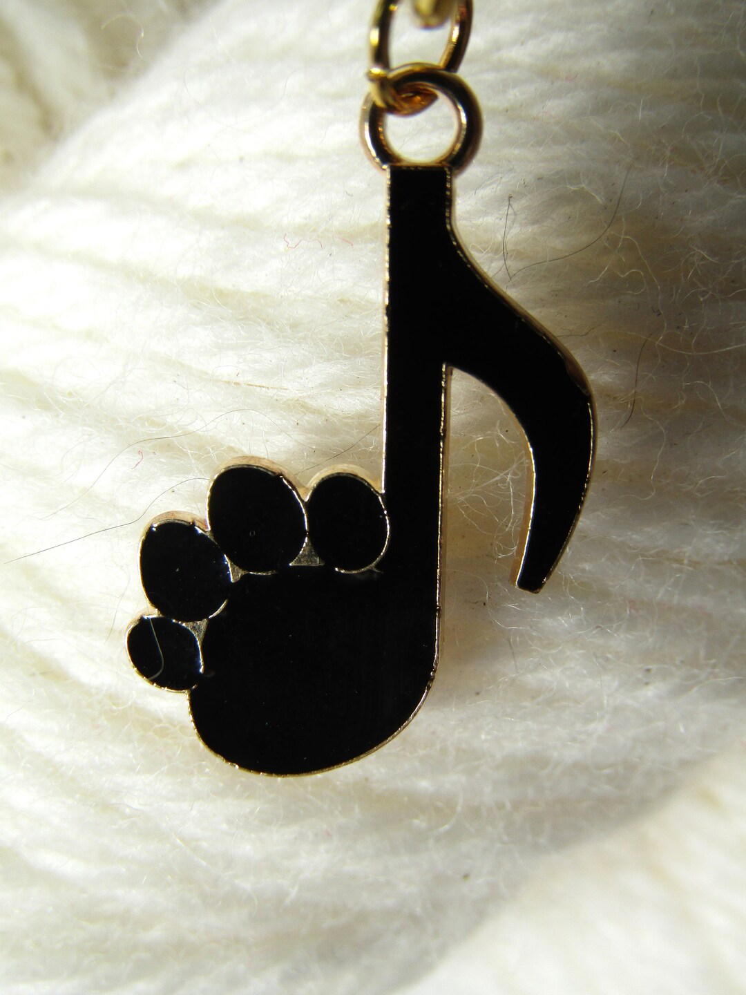 Paw Print Music Note Stitch Marker, Pet and Music Gift for Knitter, Cat ...