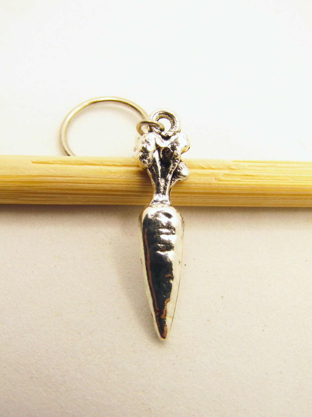 Carrot Stitch Marker, Silver Carrot Progress Keeper, Carrot Vegetable ...
