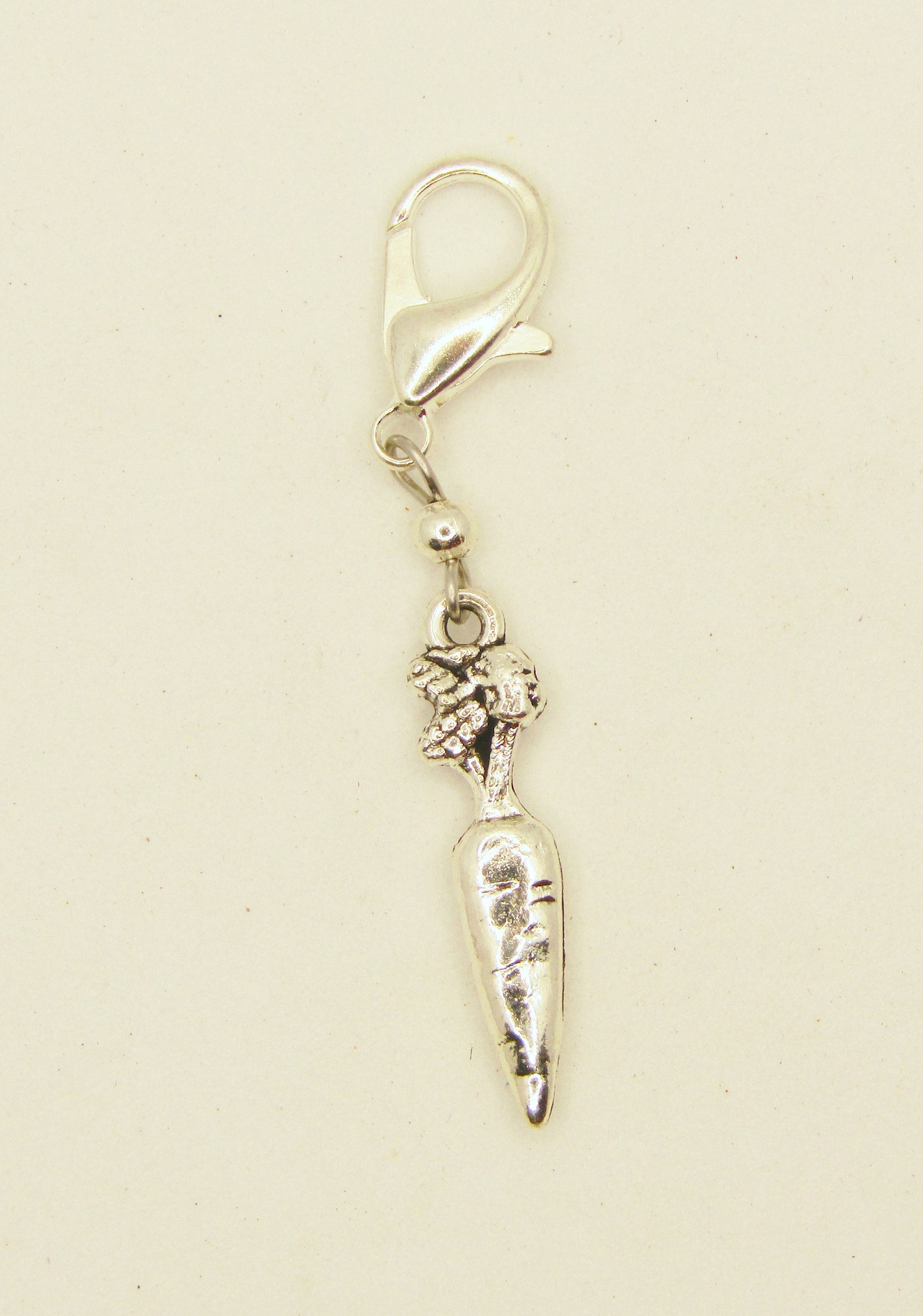 Carrot Stitch Marker, Silver Carrot Progress Keeper, Carrot Vegetable ...
