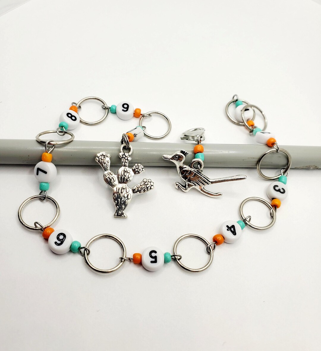 Southwest Cactus and Road Runner Chain Row Counter for Knitting ...