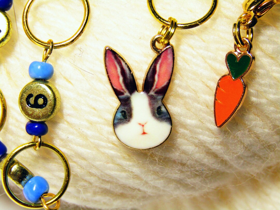 Bunny Rabbit Knitting Row Counter, Chain Row Counter Gift for Knitter ...
