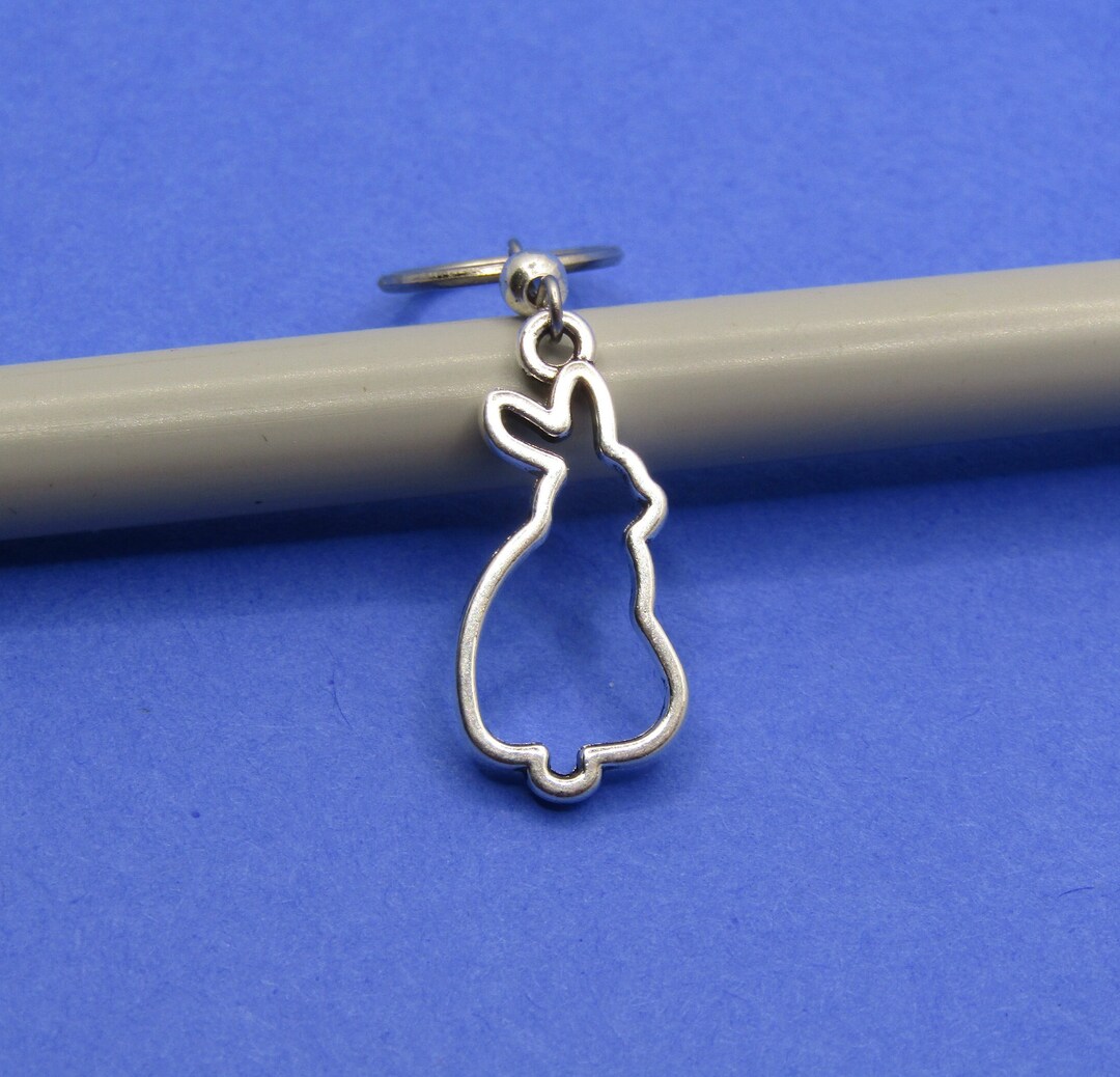 Bunny Stitch Marker, Rabbit Outline Progress Keeper, Bunny Rabbit ...