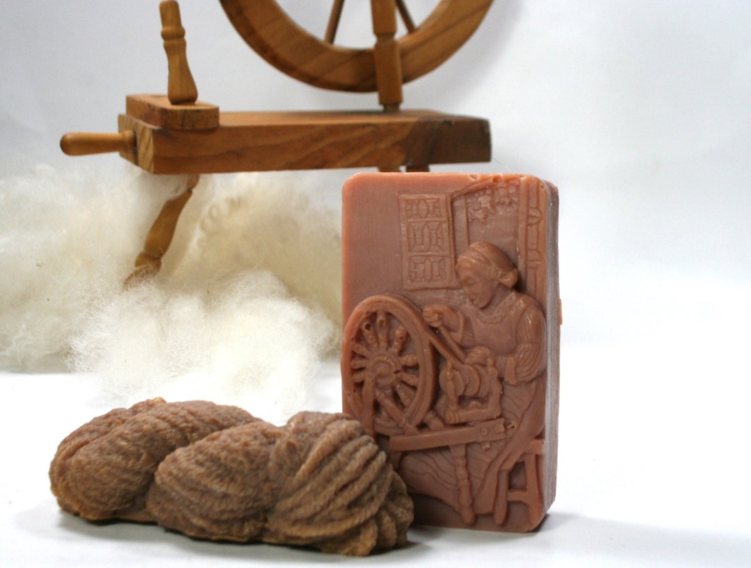Spinning Wheel and Yarn Soap Set, Knitting Gift, Gift for Hand Spinner ...