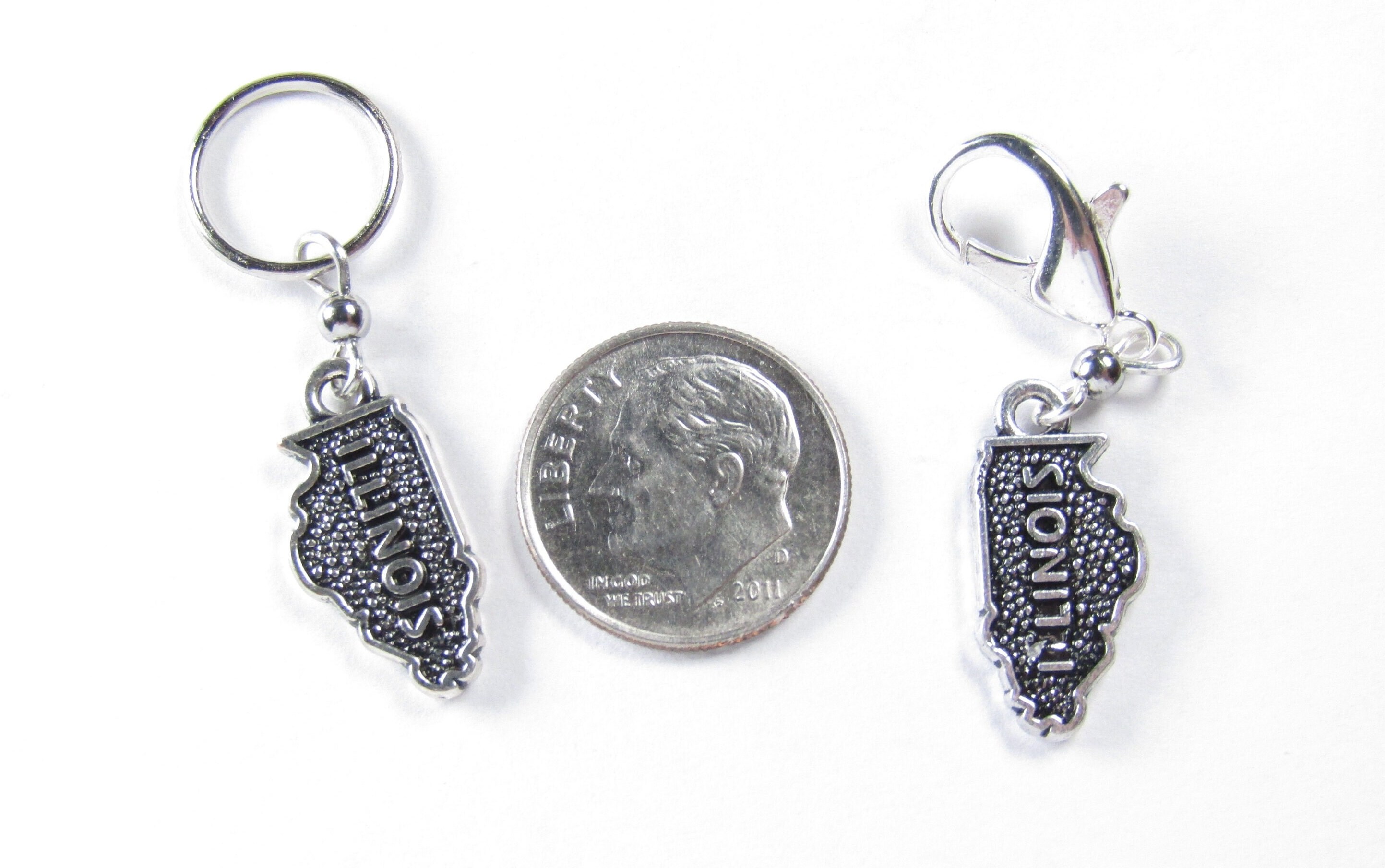 Illinois Themed Stitch Marker Set, Progress Keeper Gift for Illinois ...