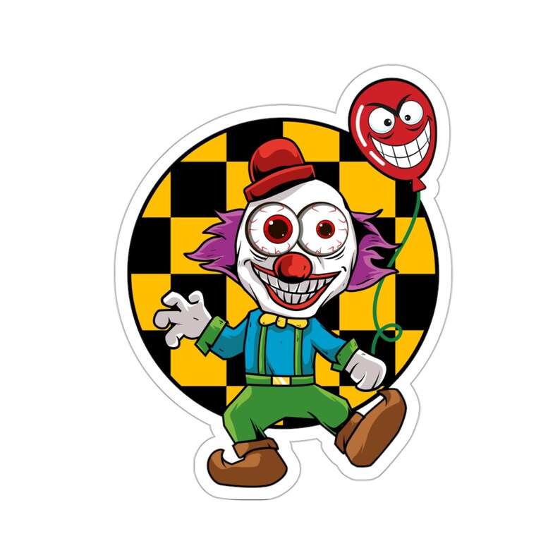 Wacky Stickers (3"x3") Creepy Clown - Etsy