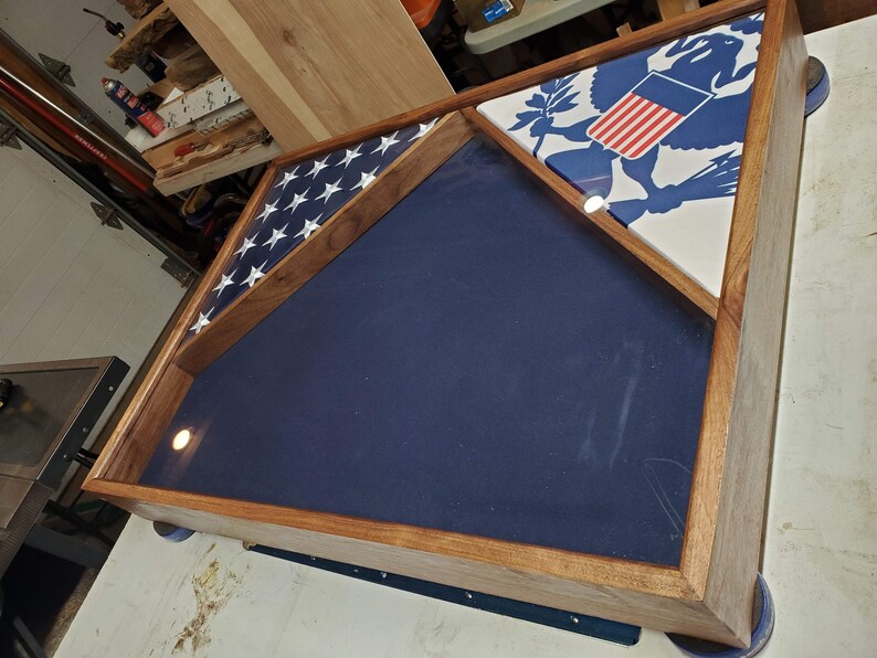 Custom 2 Flag Retirement Shadow Box: Display and Preserve Your Military ...