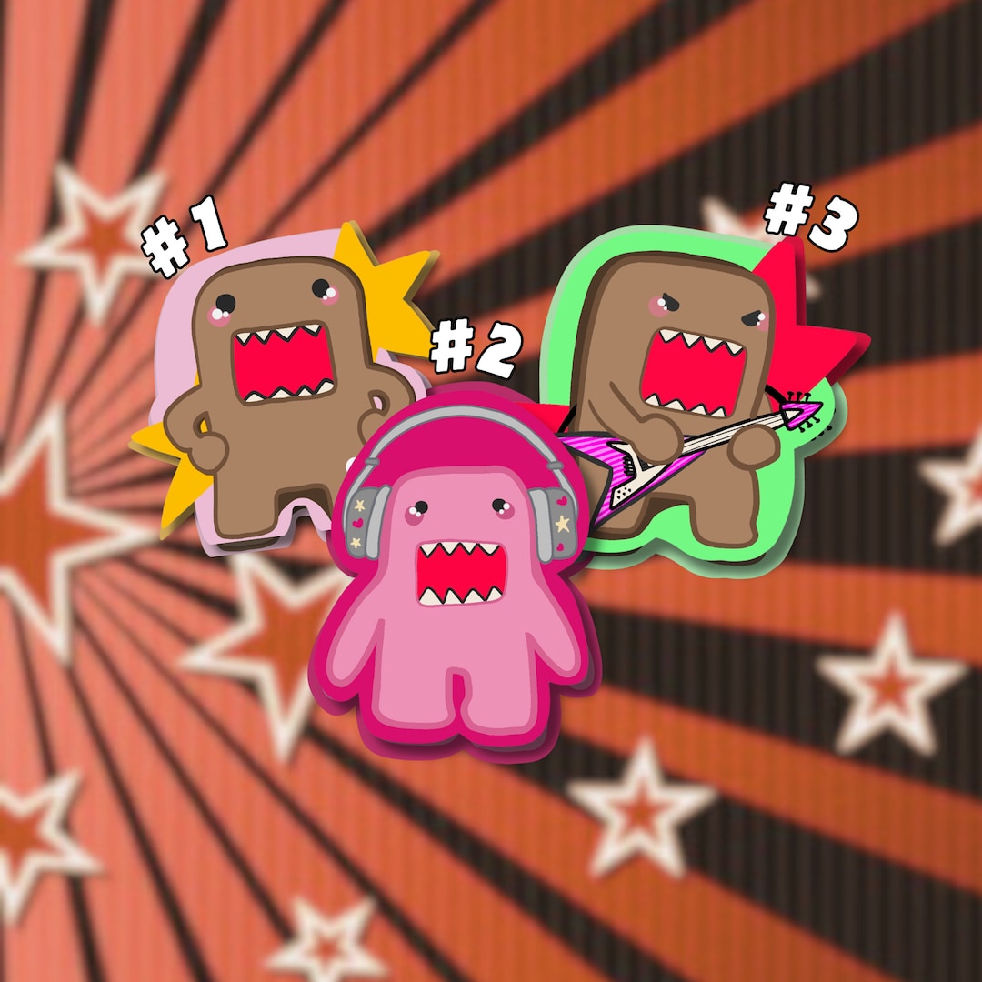 Domo-kun Sticker Set | Domo Inspired | Domo Fanmade - Etsy