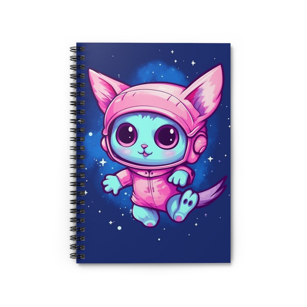 Super Cute Kitty Neko in Her Favorite Pajamas Notebook From Space ...