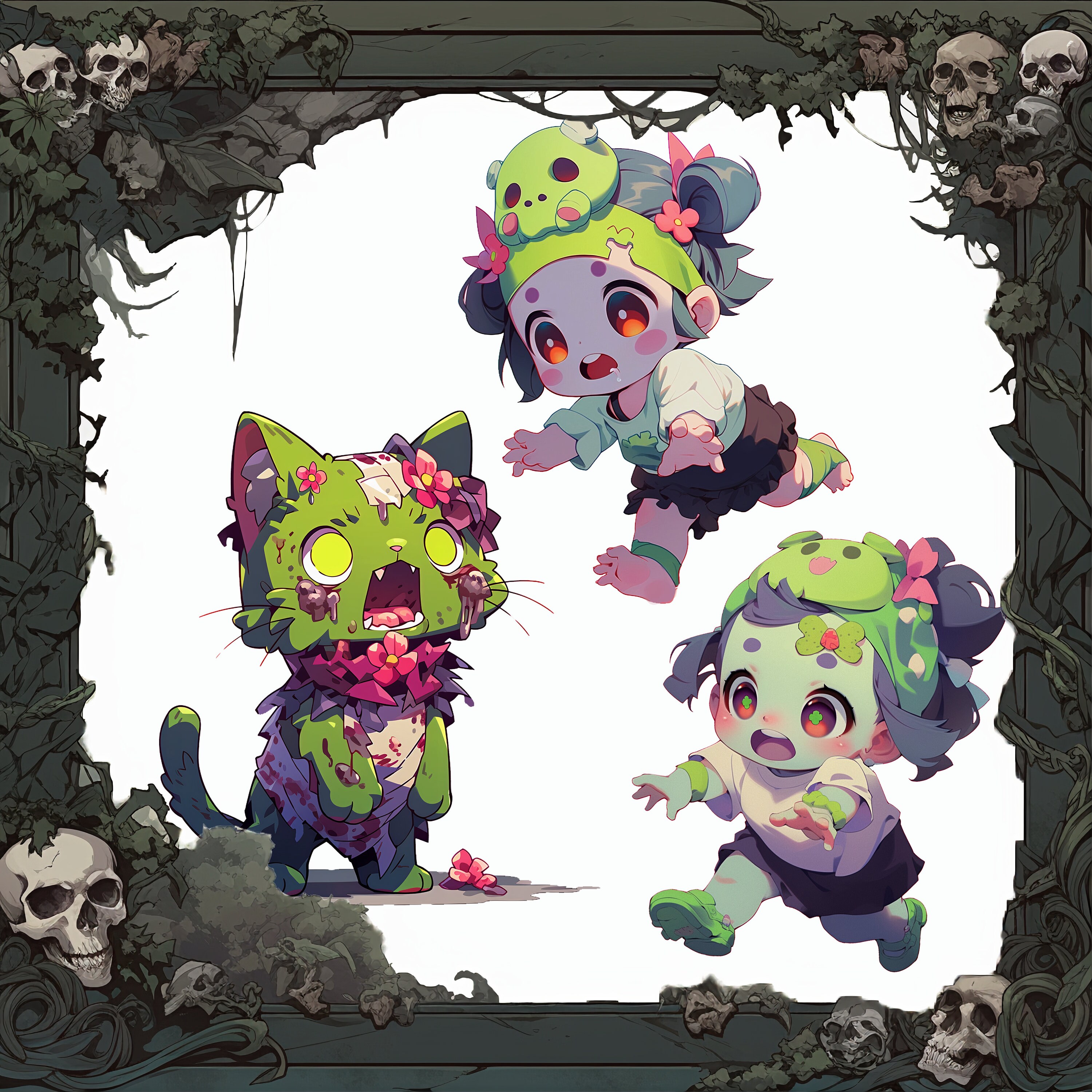 Zombie Halloween Png Bundle 12 Clipart Scary Walking Dead - Etsy