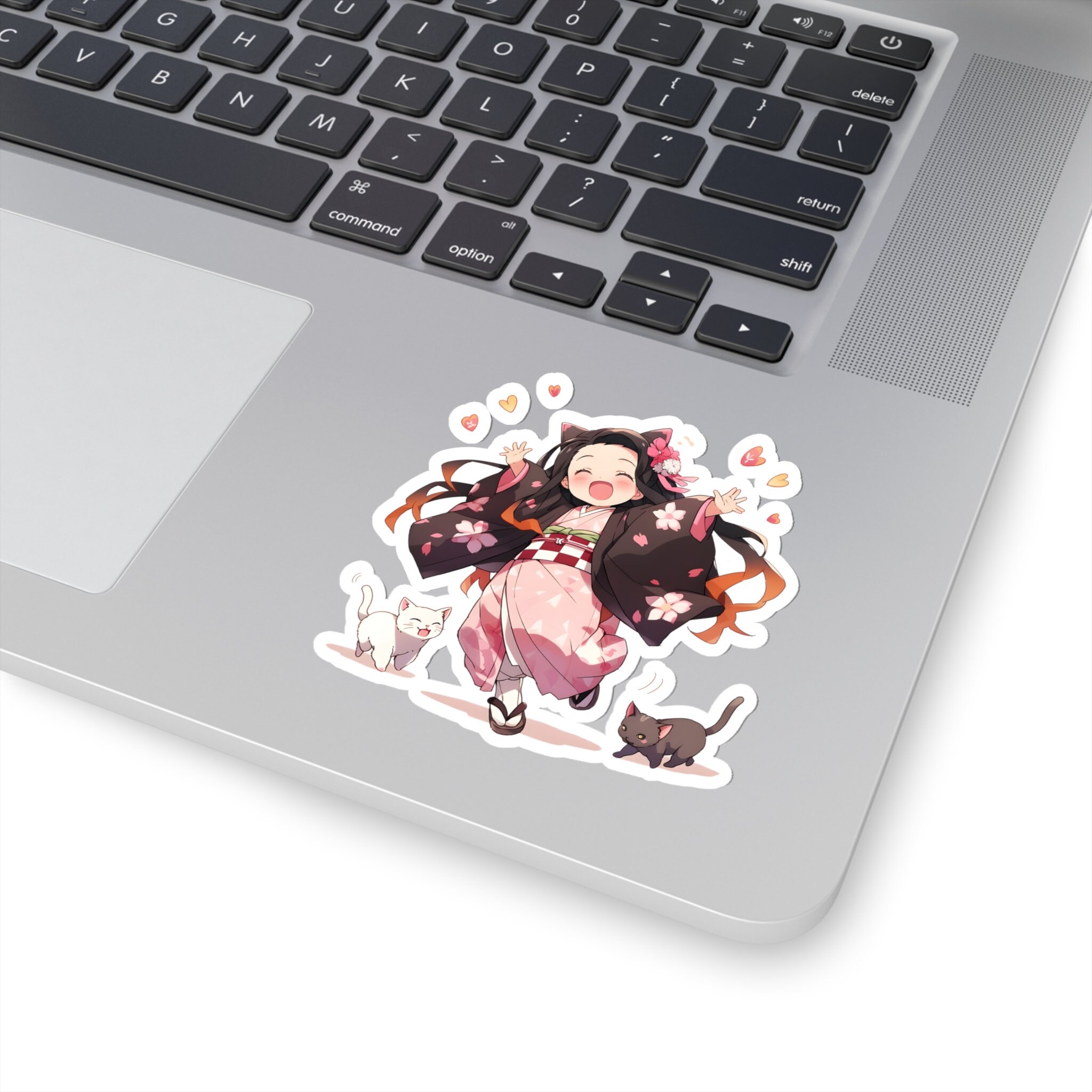Nezuko Sticker / Nezuko Dancing With Cats / Cat Ears Nezuko / - Etsy UK