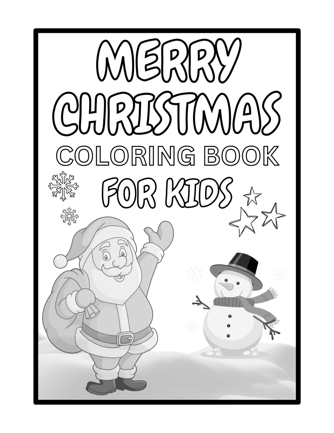 Merry Christmas Coloring Book - Etsy