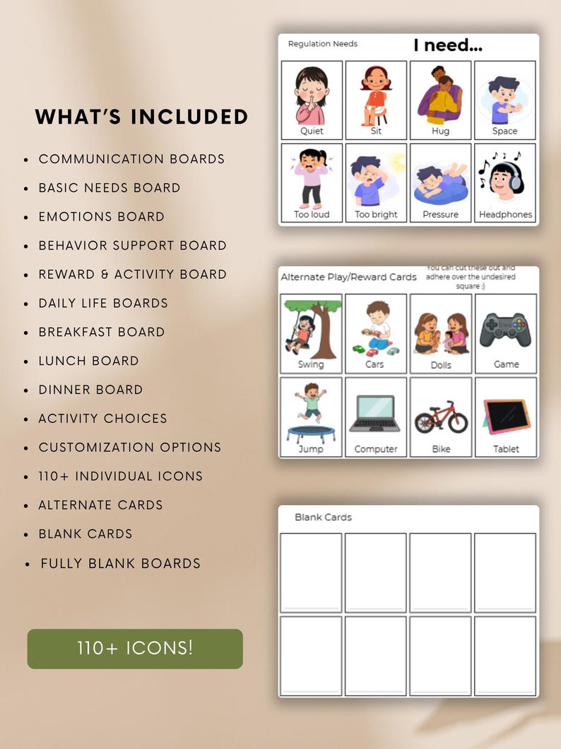 AAC Communication Bundle Printable, Autism Visual Supports Starter Kit ...