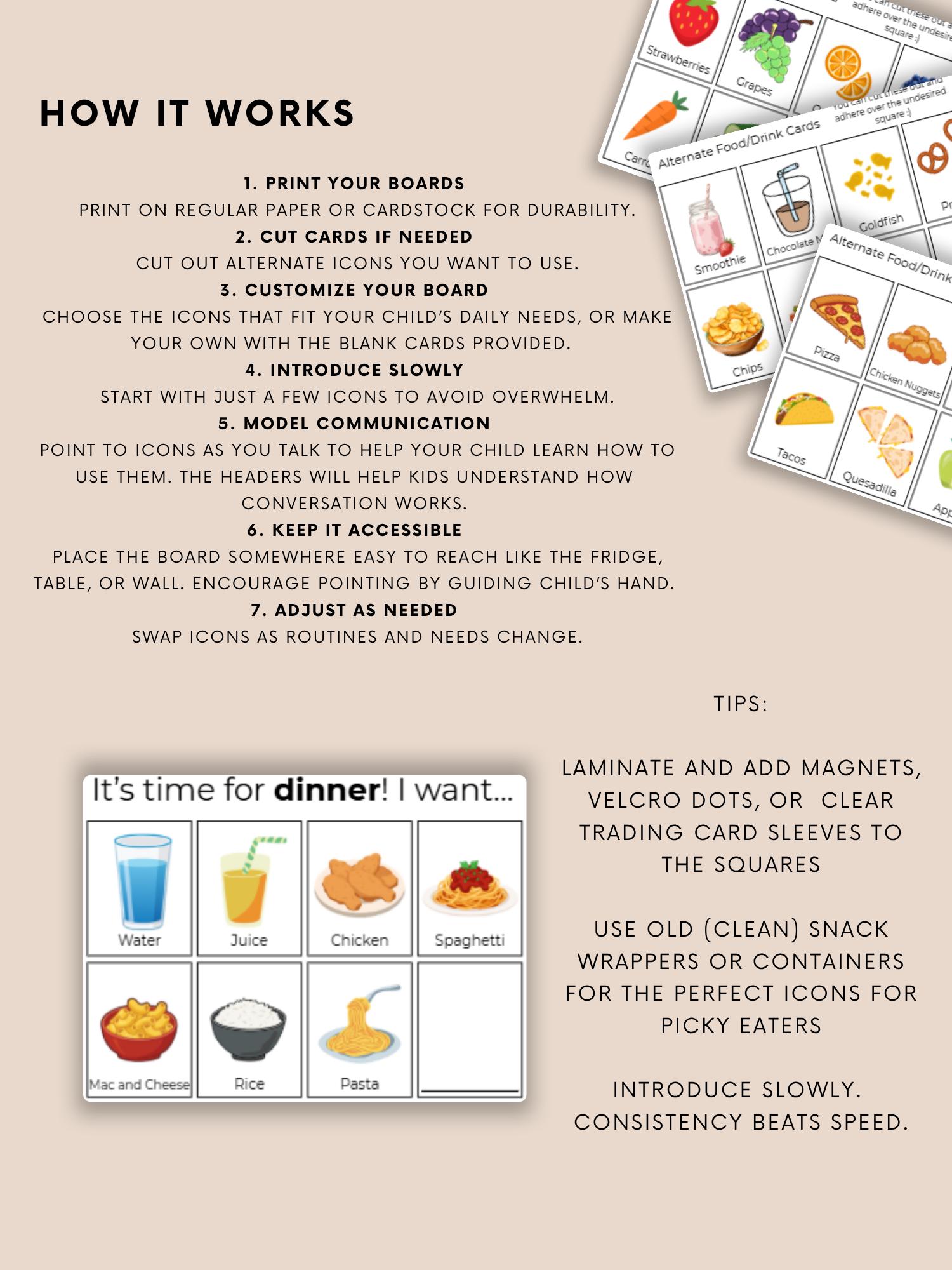 AAC Communication Bundle Printable, Autism Visual Supports Starter Kit ...