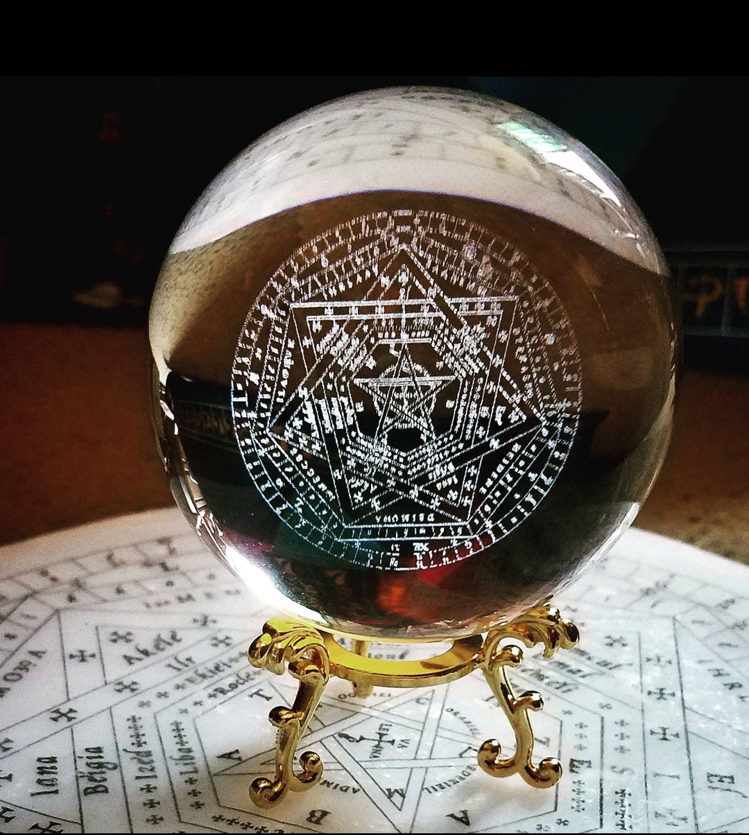 Sigillum Dei Aemeth Crystal Ball for Enochian Magic - Etsy
