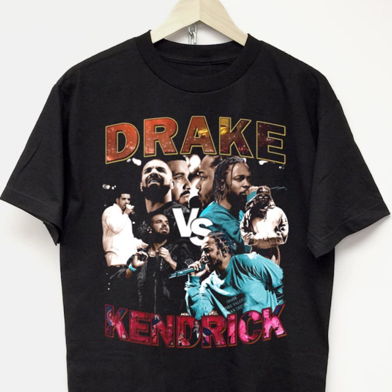 DRAKE Vs KENDRICK LAMAR T-shirt Vintage Y2k Rap Tee Concert Merch ...