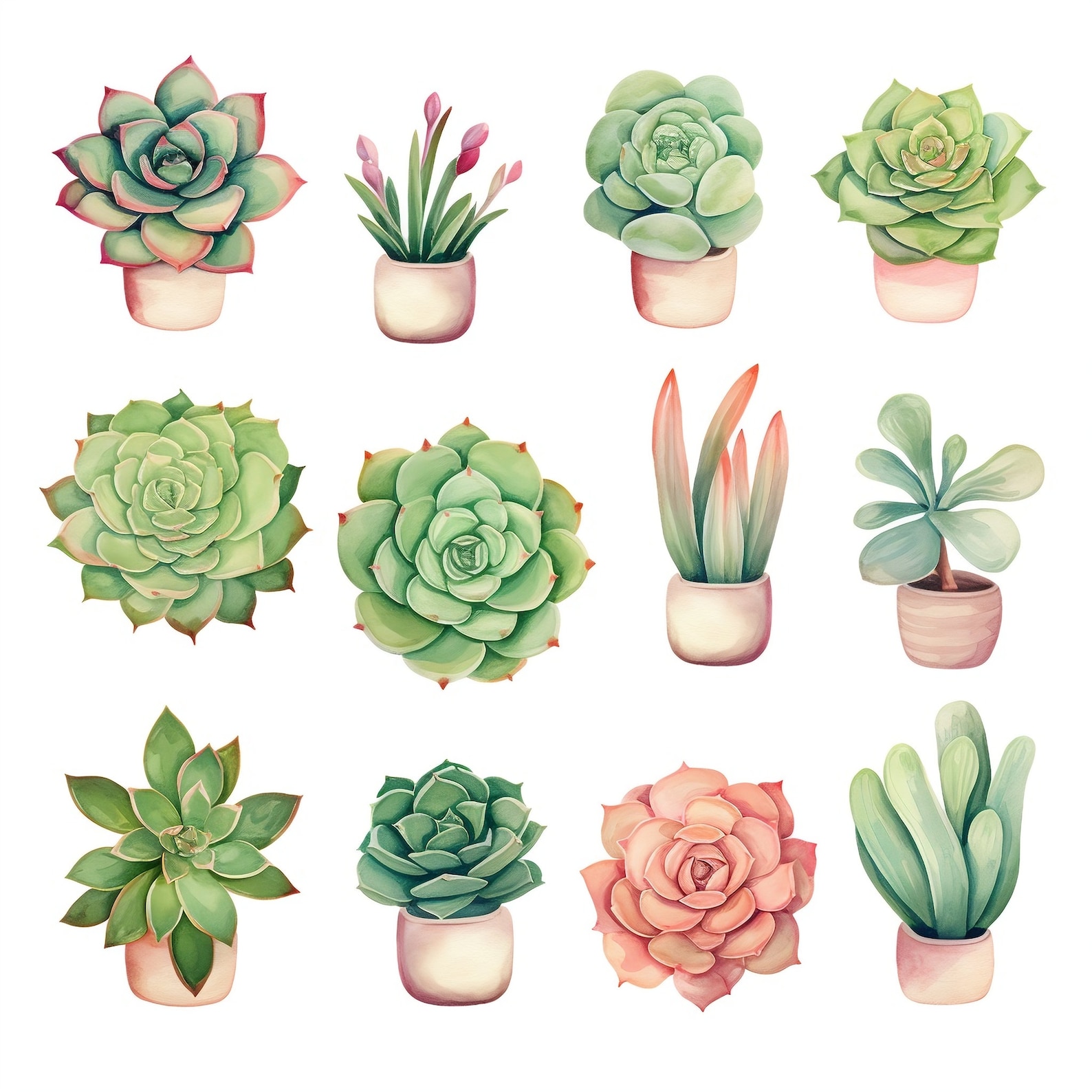 Watercolor Succulent Clipart Watercolor Cactus: 21 Images, Succulent ...