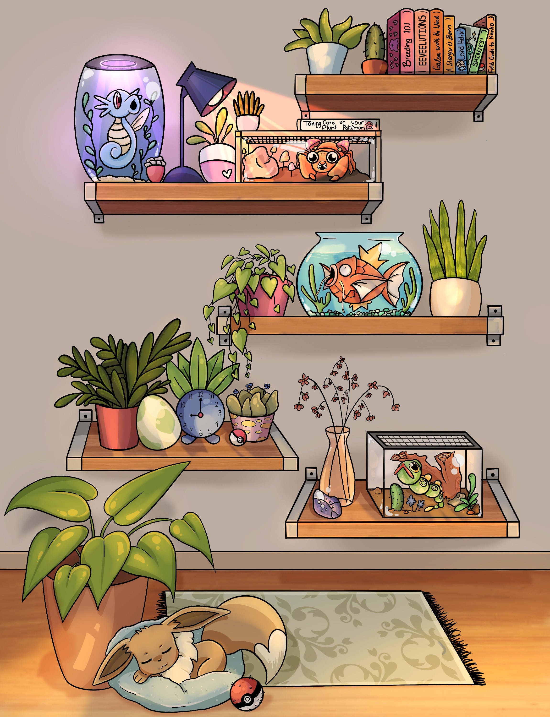 Pokemon Kanto Shelves - Etsy