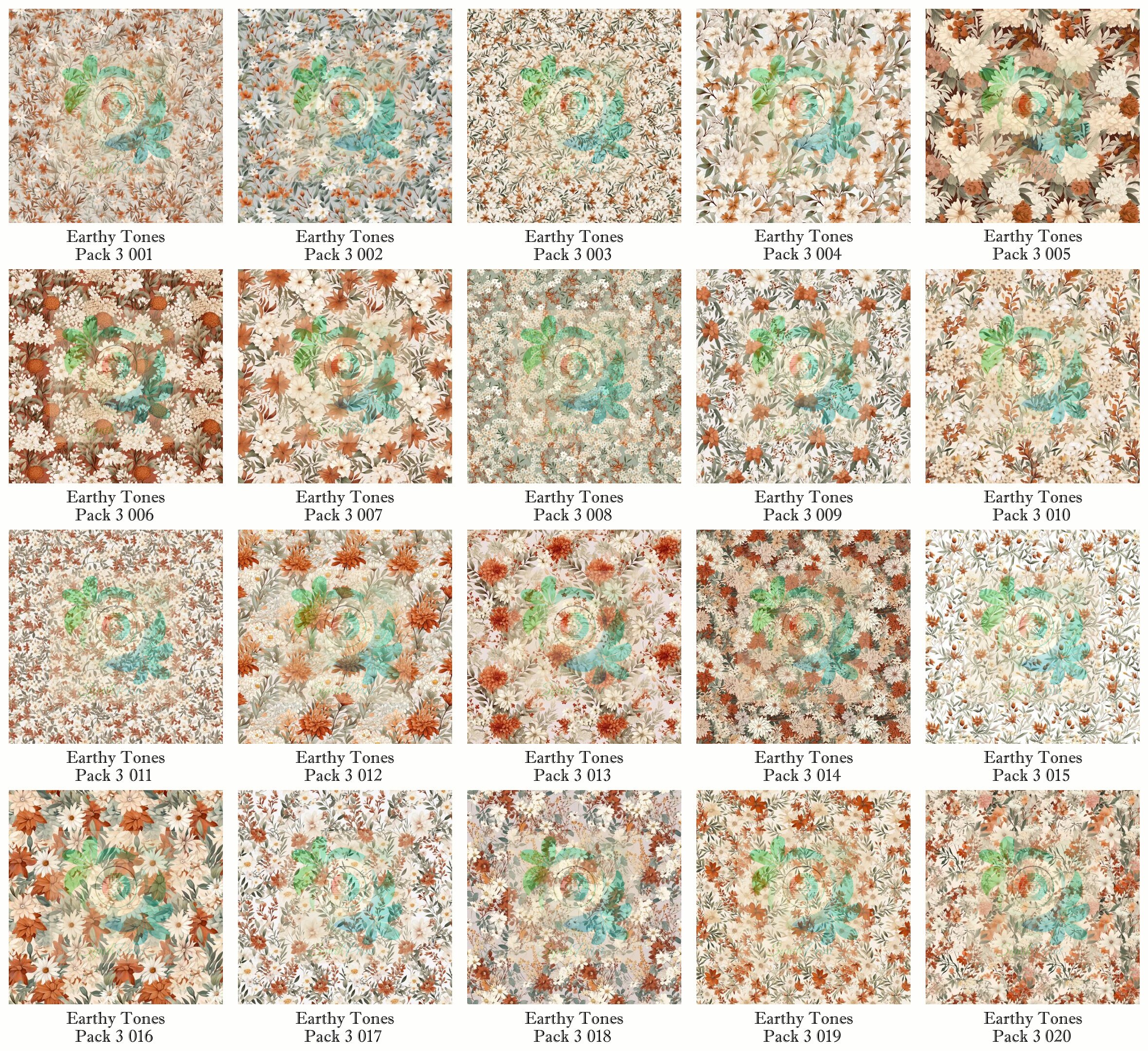 Sage Green Floral Backgrounds for Crafts for DIY Seamless Watercolour ...